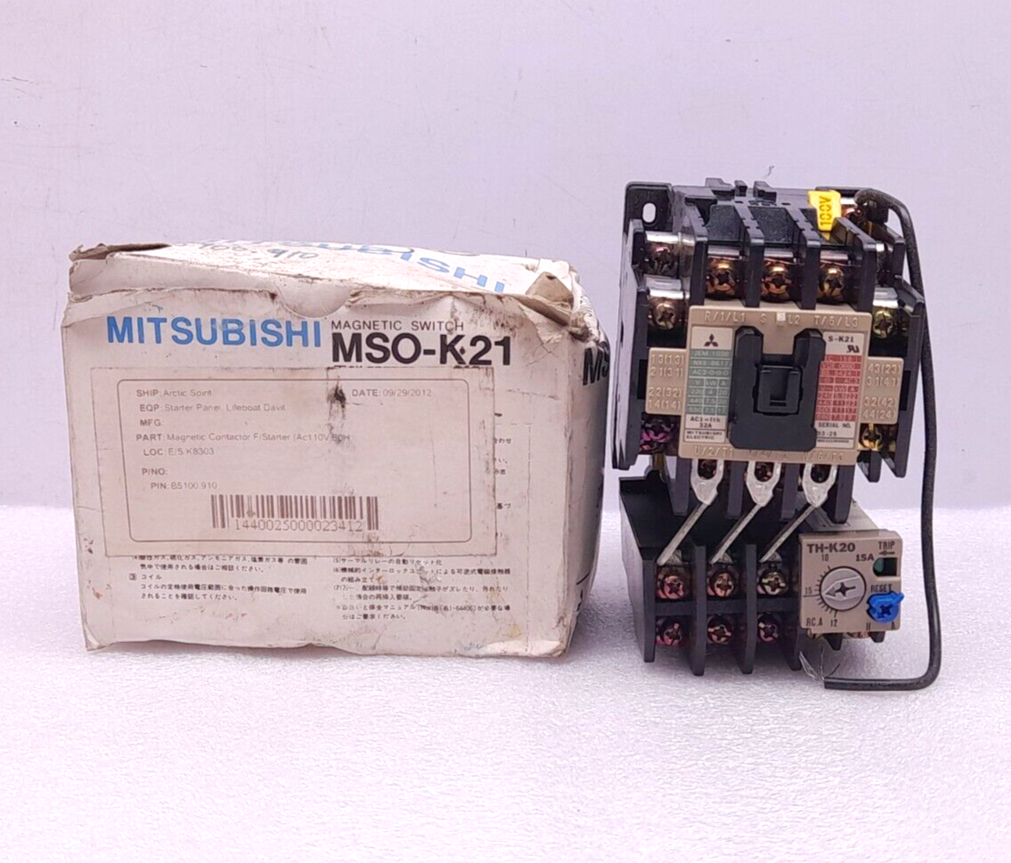 Mitsubishi MSO-K21 Magnetic Switch S-K21 32A TH-K20 12-18A – S N Marine