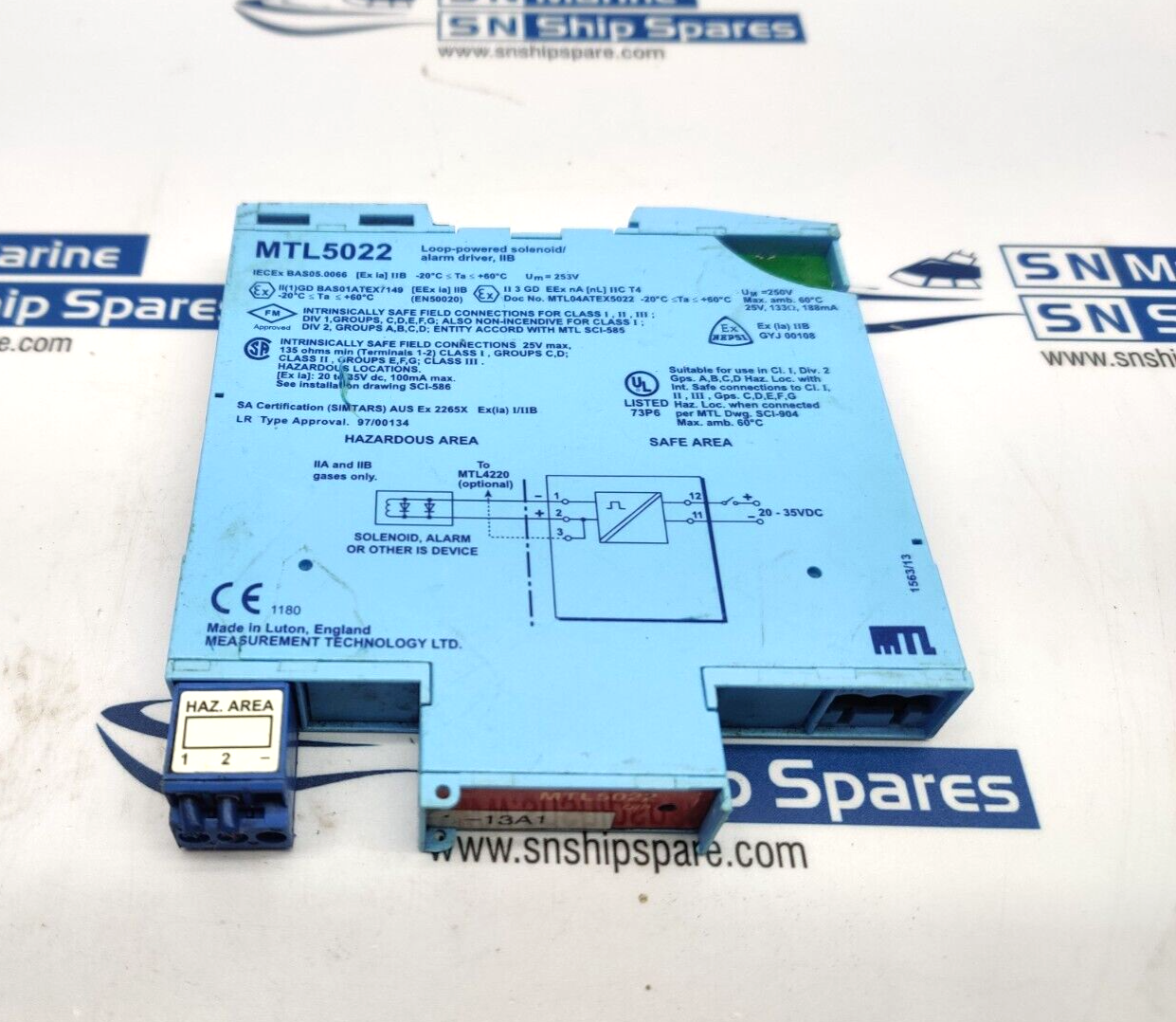 MTL MTL5022 Loop-Powered Solenoid Alarm 250V 60C 25V 133Ω 188Ma – S N Marine