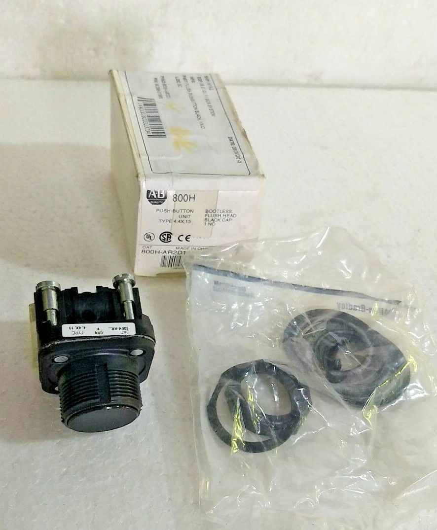 Allen Bradley 800H-AR2D1 Push Button 4,4x,13 Bootless Flush Head Black – S N Marine