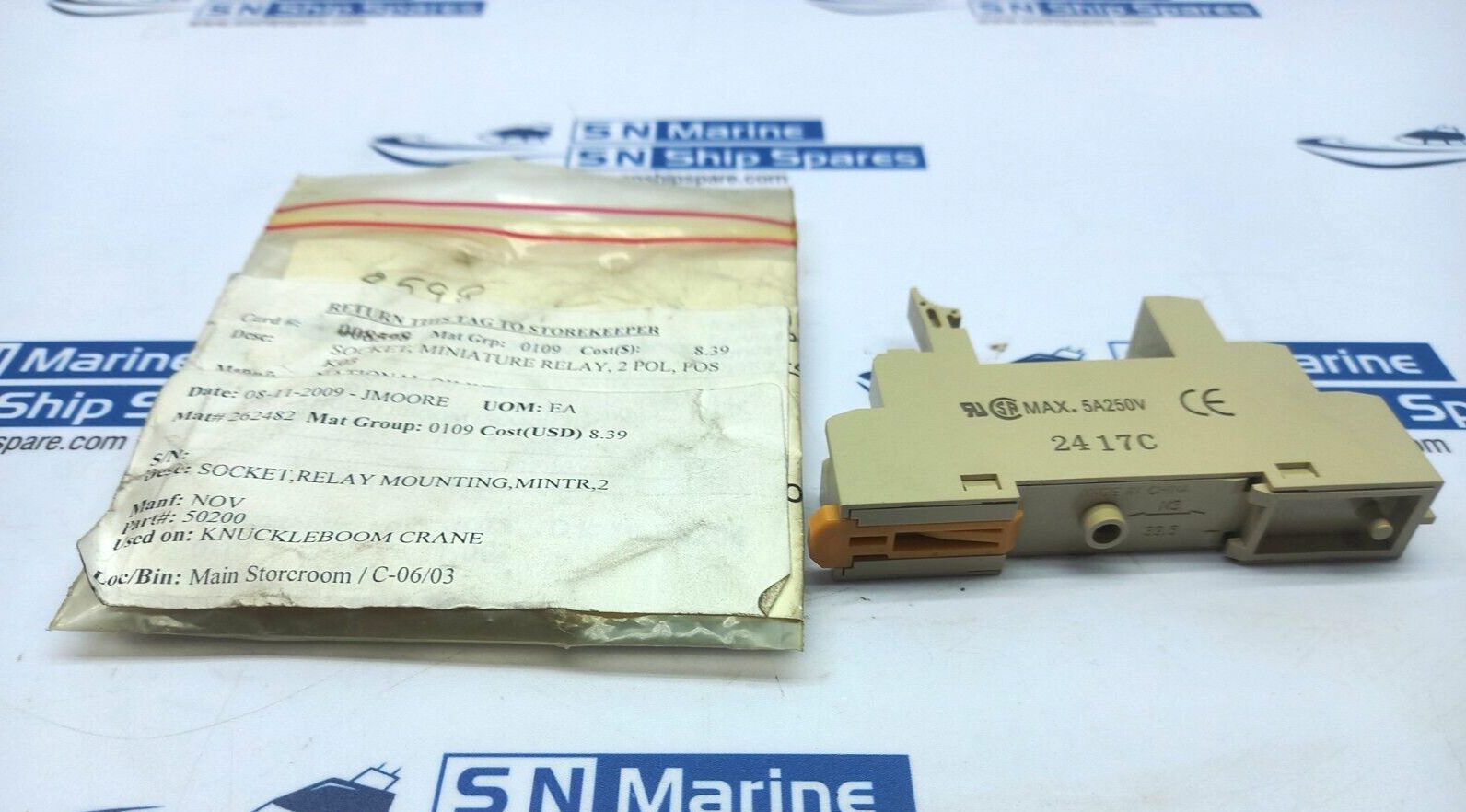 Omron P2RF-08-E Mounting Relay Socket MINTR2 Nov 50200 – S N Marine