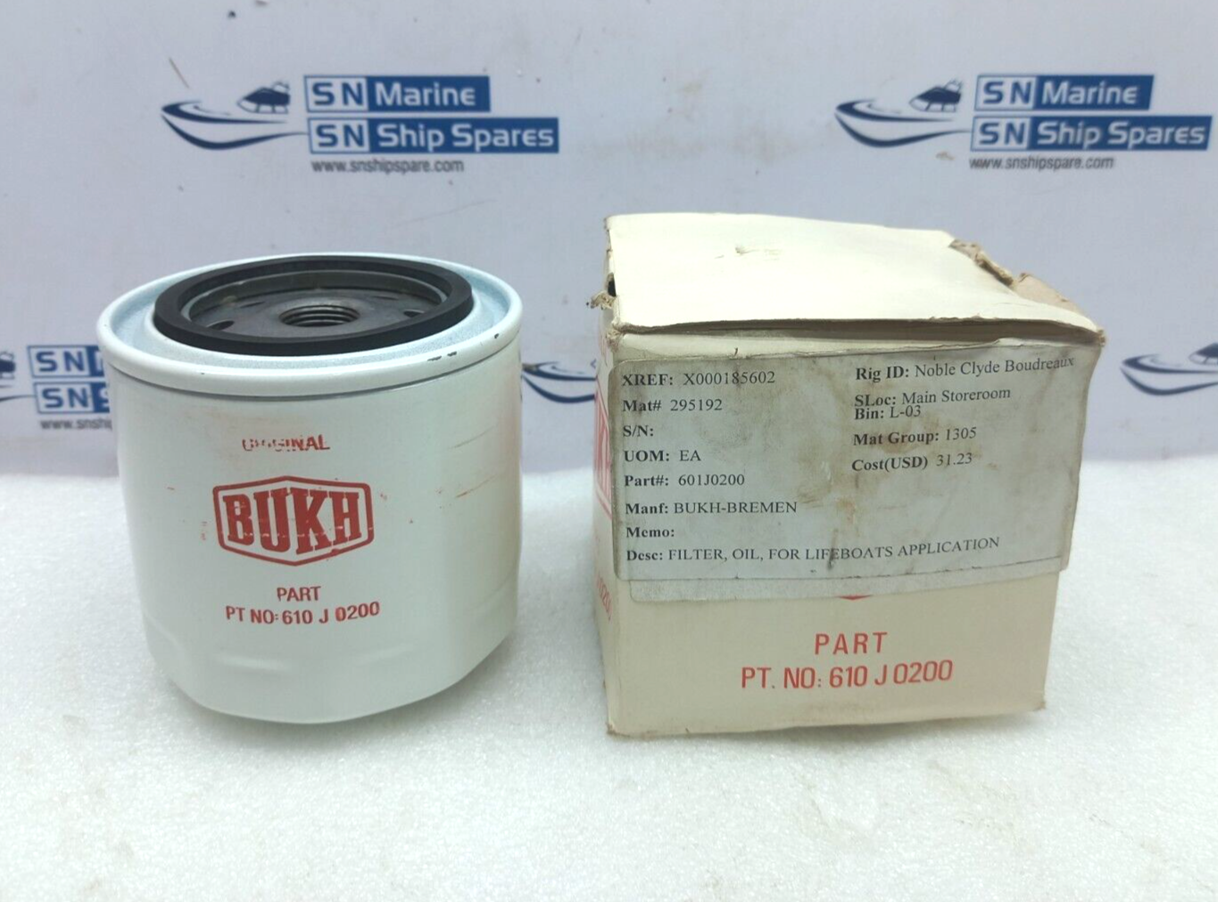 Bukh 601J0200 Oil Filter For Lifeboats Application – S N Marine