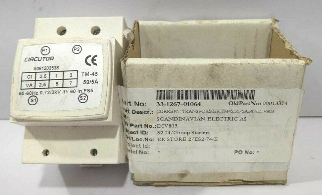 Circutor TM-45 Current Transformer TM45 50/5A – S N Marine