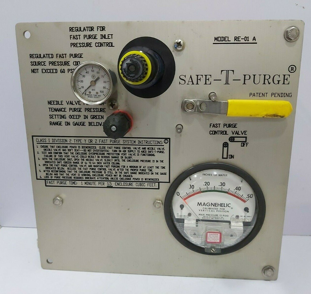 Safe T Purge Panel RE-01A / RE01A – S N Marine