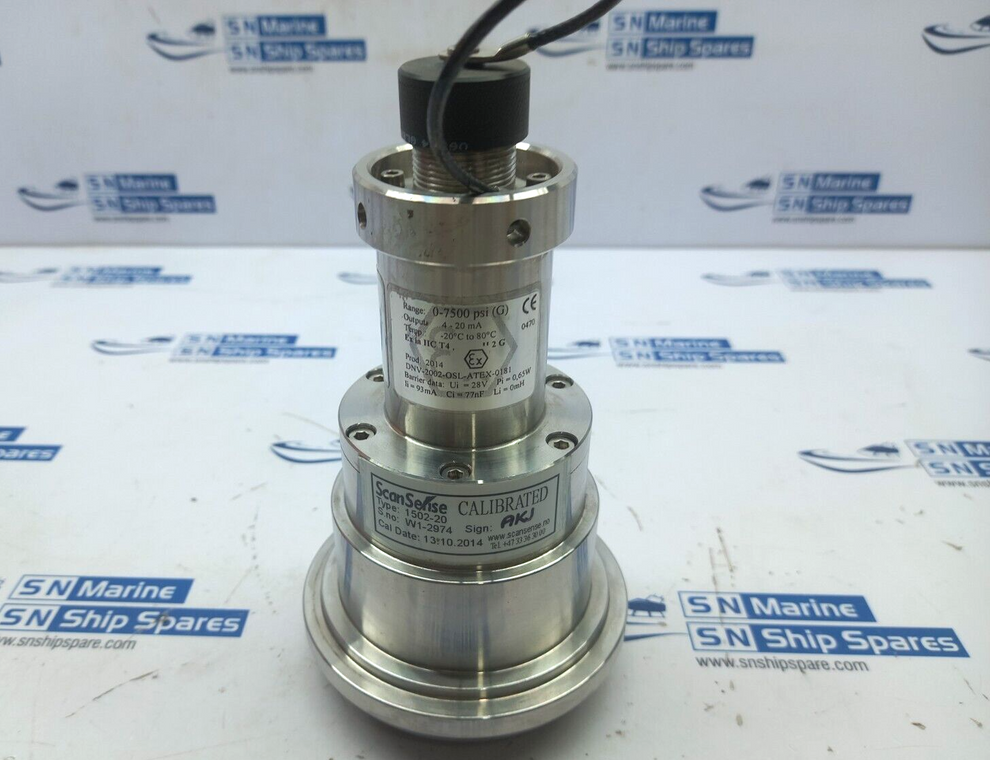 ScanSense 1502-20 Pressure Transmitter 0-7500Psi 4-20Ma – S N Marine