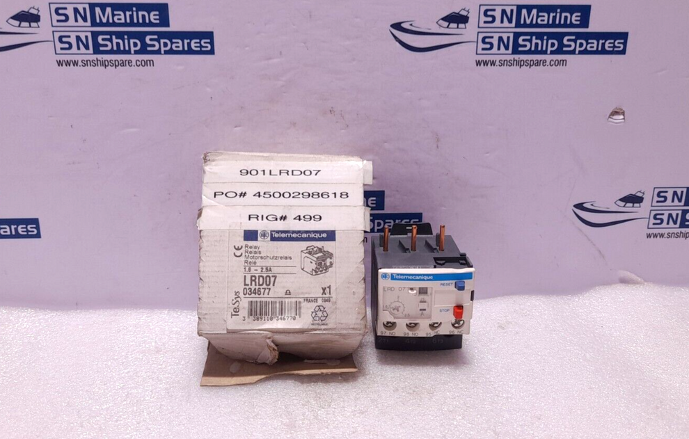 Telemecanique LRD07 Thermal Overload Relay 1.6-2.5A Konecranes 901LRD0 ...