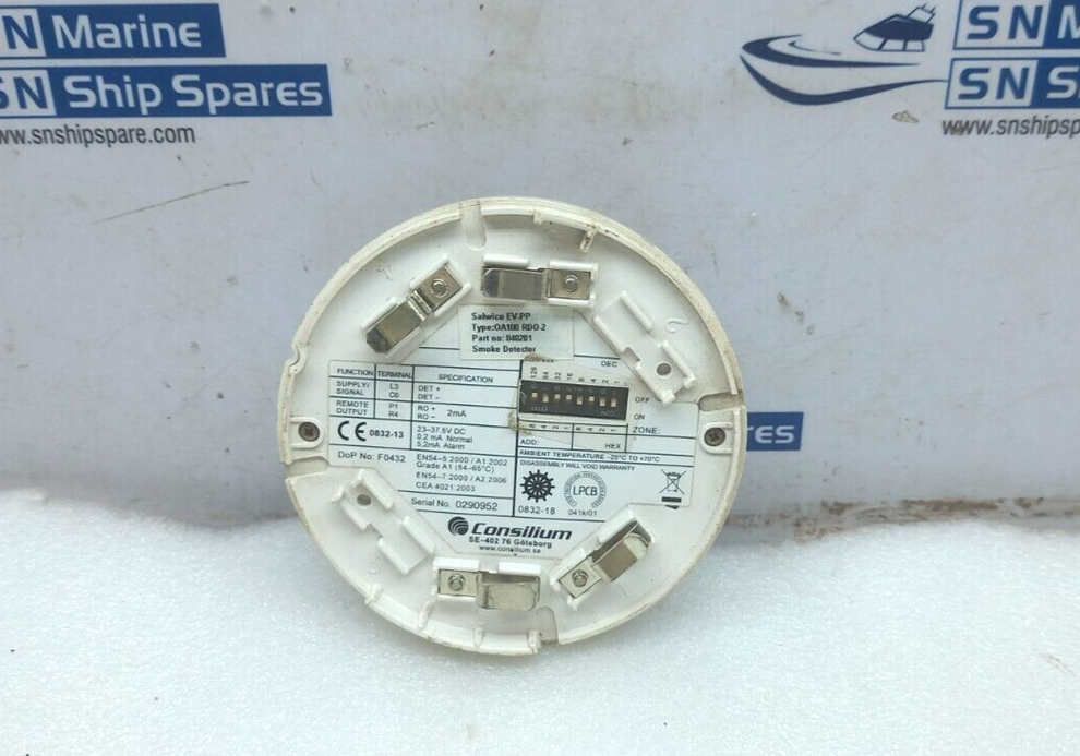 Consilium Salwico EV-PP 0A100 RD0-2 040201 Smoke Detector 0A100 RD0-2 ...