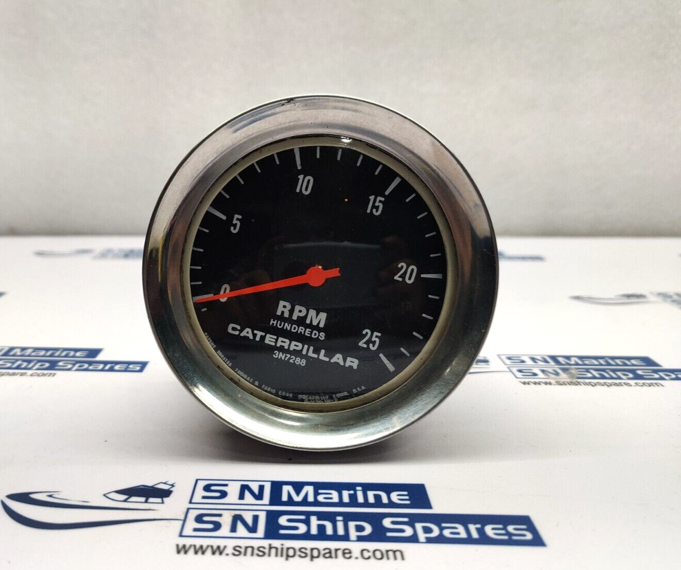 Caterpillar 3N7288 Tachometer RPM Gauge 0-25RPM – S N Marine
