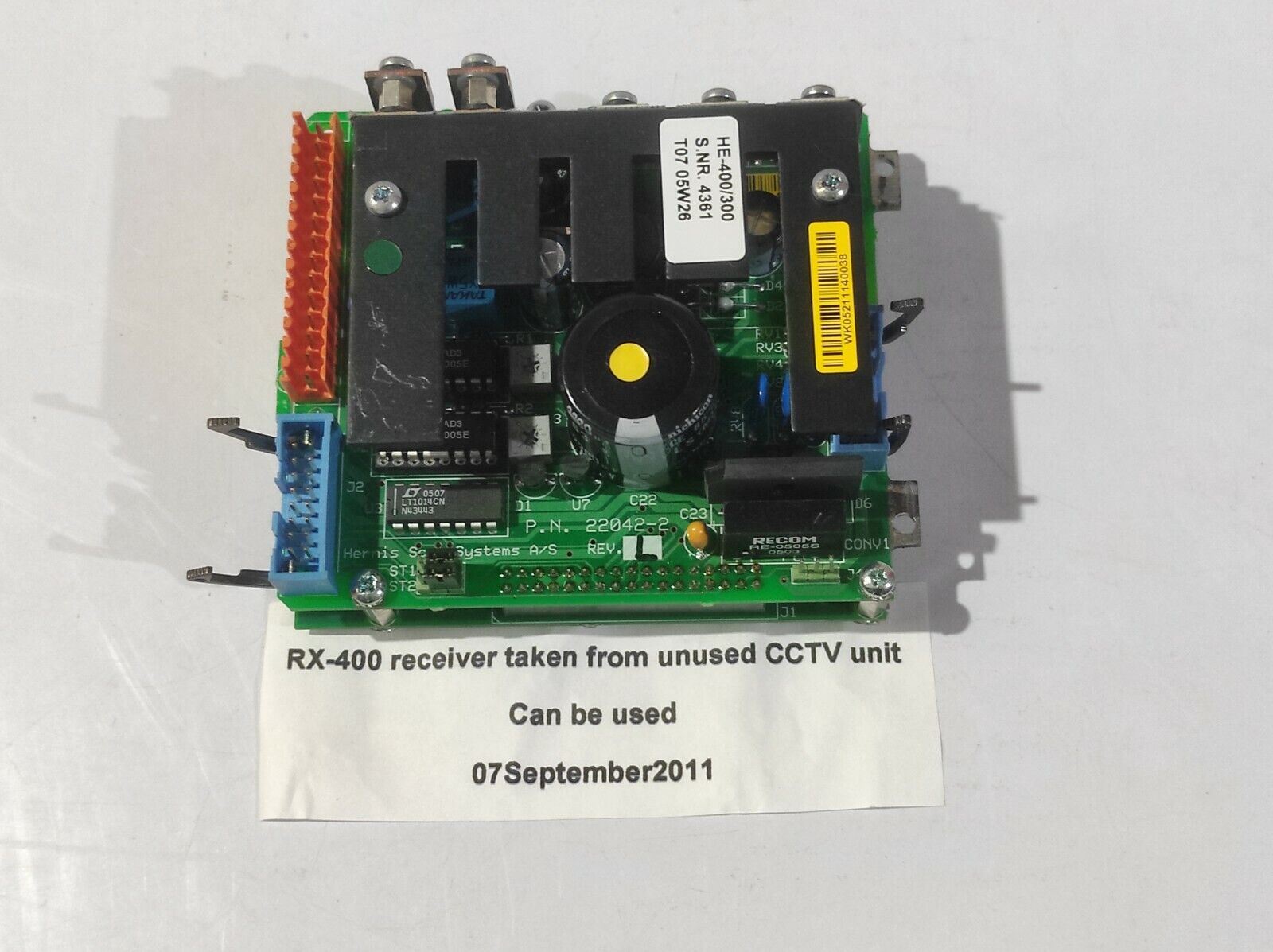 Hernis Scan System 22042-2 Rev L PCB HE-400/300 22043-2 Rev L RX-203 P ...