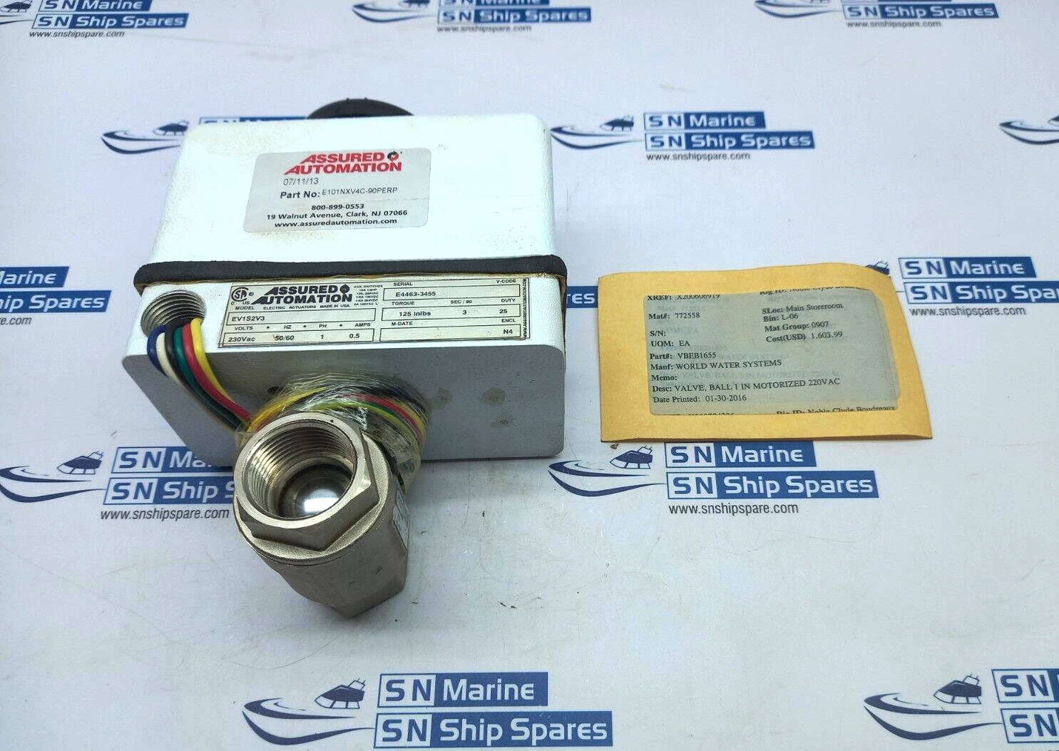 Assured Automation E101NXV4C-90PERP Electric Actuator 230VAC With V101 ...