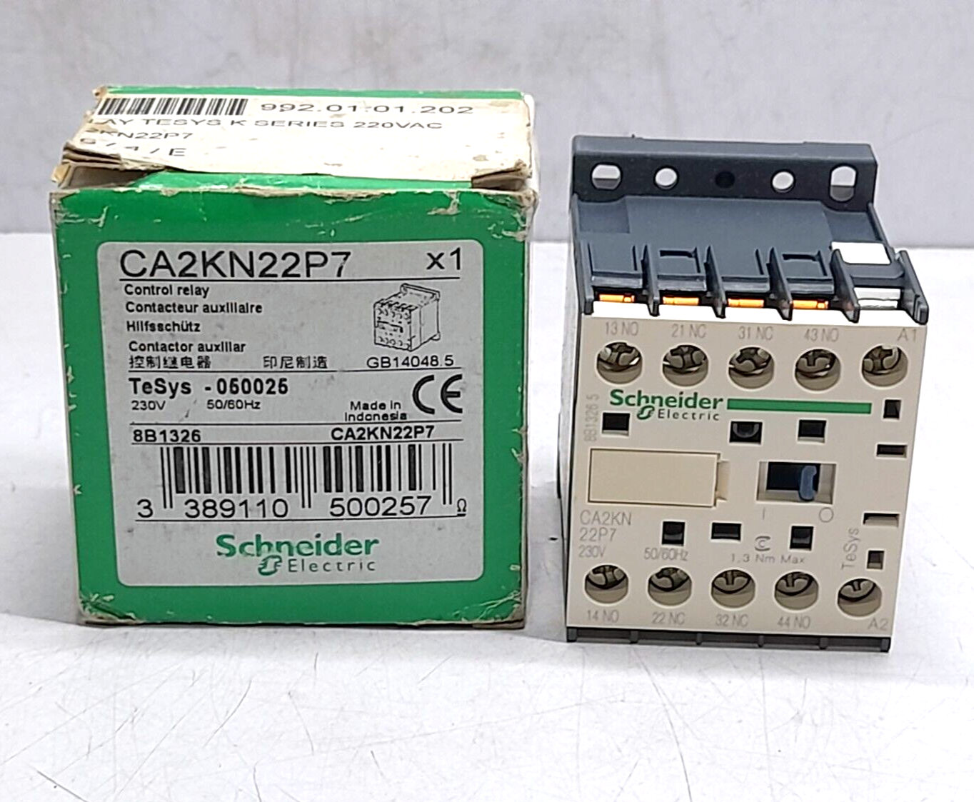 Schneider CA2KN22P7 Control Relay 230V 50/60Hz Ui: 690V 50/60Hz Ith: 1 ...