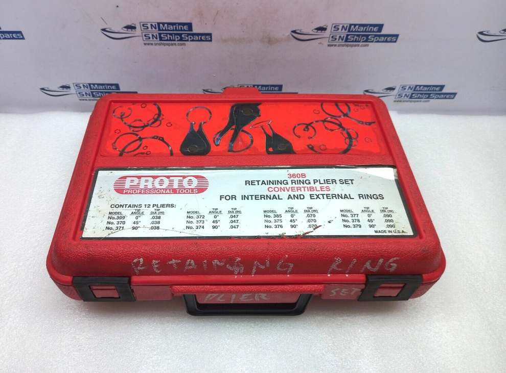 Proto 360B 12Pliers Convertibles Retaining Ring Plier Set – S N Marine