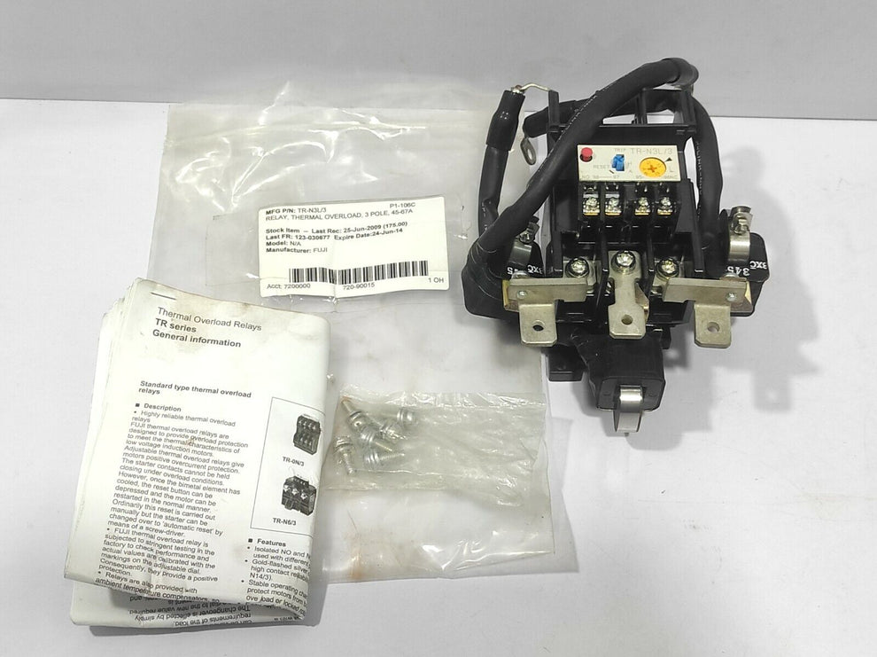 Fuji TR-N3L/3 Thermal Overload Relay 3Pole 45-65A – S N Marine
