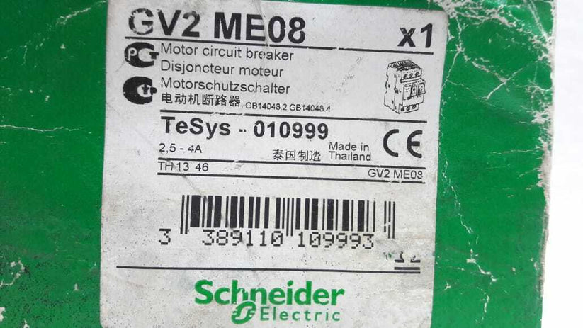 Schneider GV2 ME08 Motor Circuit Breaker GV2ME08 – S N Marine