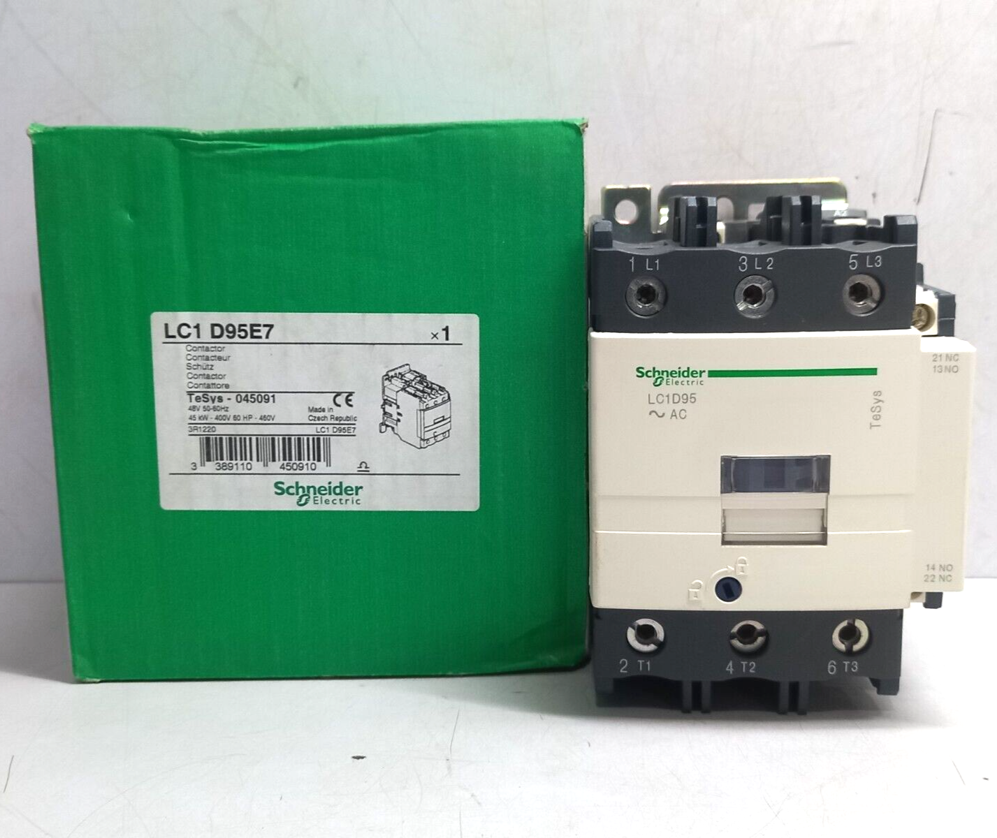 Schneider LC1 D95E7 Contactor 48V 50-60Hz Telemecanique LC1D95 LX1 D6 ...