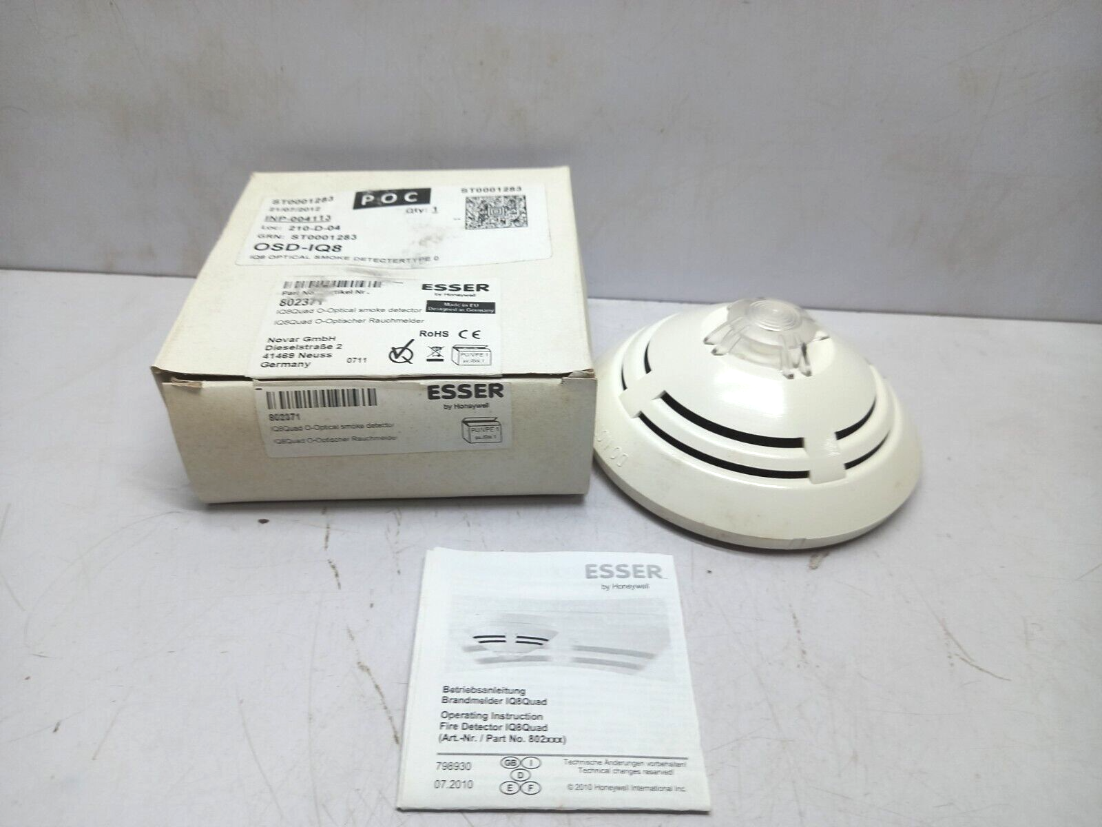 Honeywell Esser O-802371 OSD-IQ8 Optical Smoke Detector 802371 – S N Marine