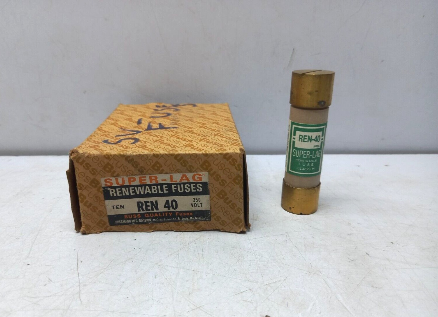 Bussmann REN-40 Renewable Fuse Class H 250V 35To60 Amps 10-pcs lot sal ...