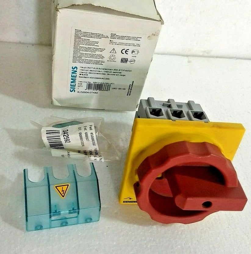 Siemens 3LD2504-0TK53 690VAC 63A 22KW 3Pole Fusible Emergency Stop Swi ...