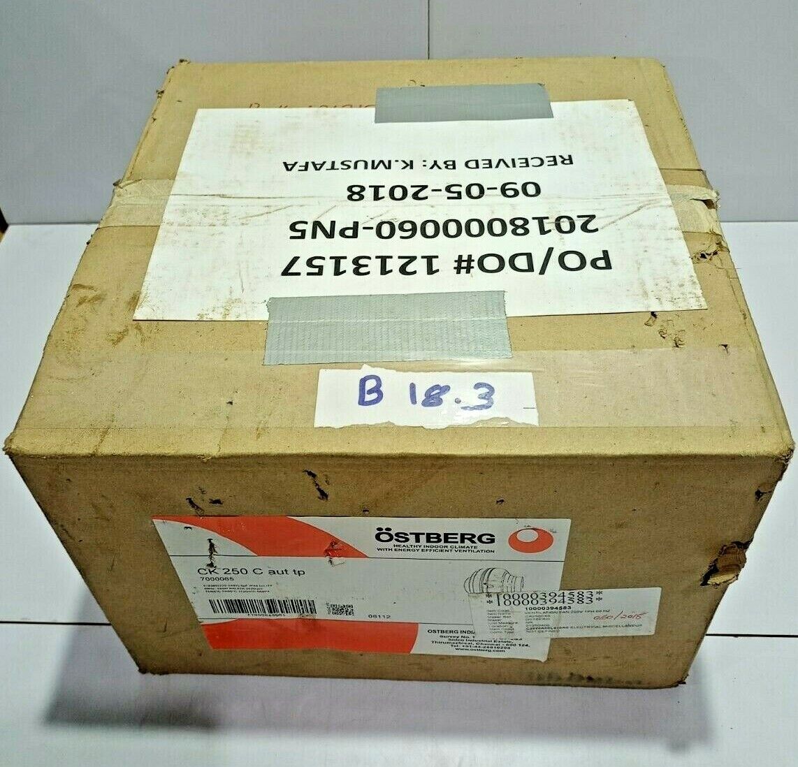 Ostberg 7000065 CK 250 C aut tp Duct Fan CK250C60 Ventilation Fan – S N ...