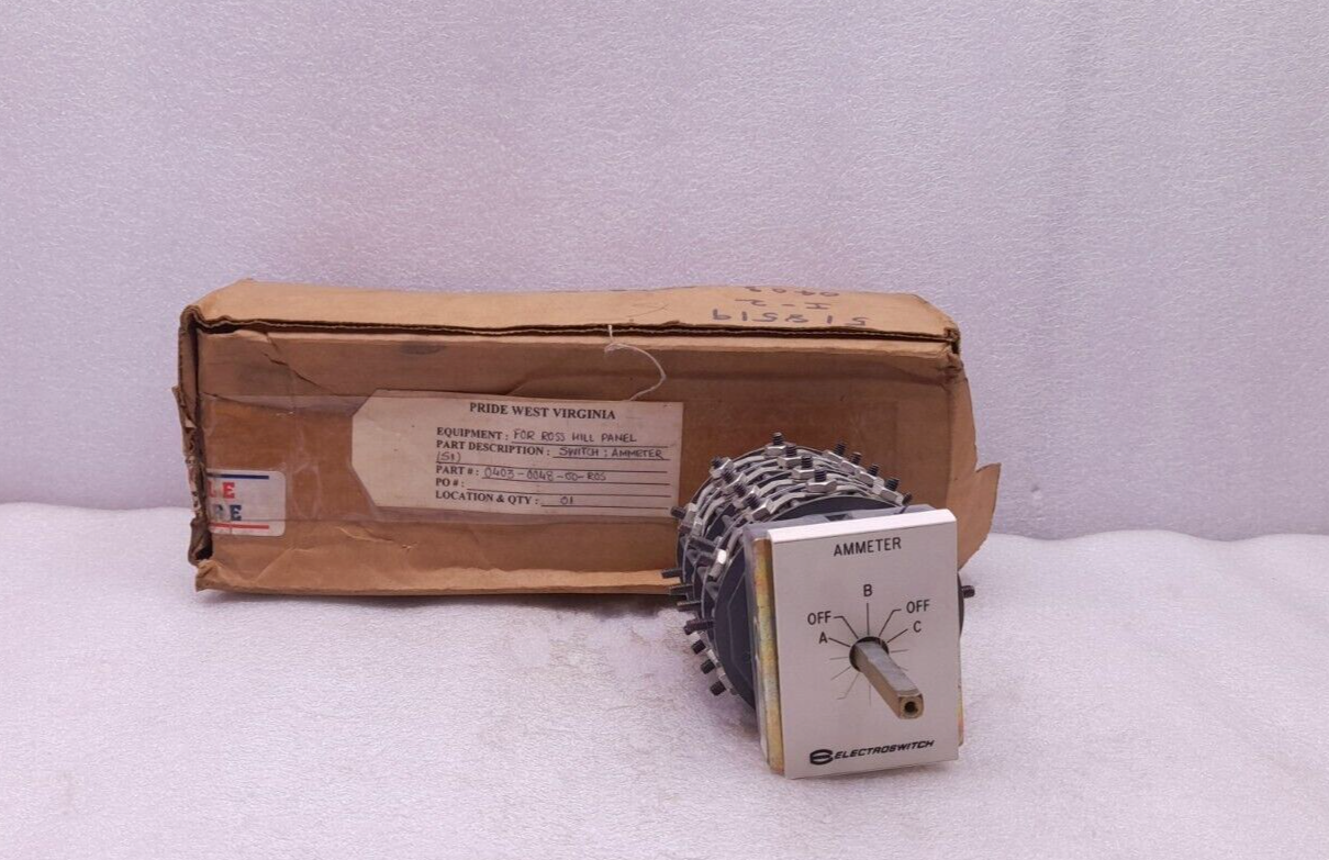 Electroswitch 661A270G06 Ammeter Switch Typ: W2 8A 600Vac 20A 300Vac 5 ...