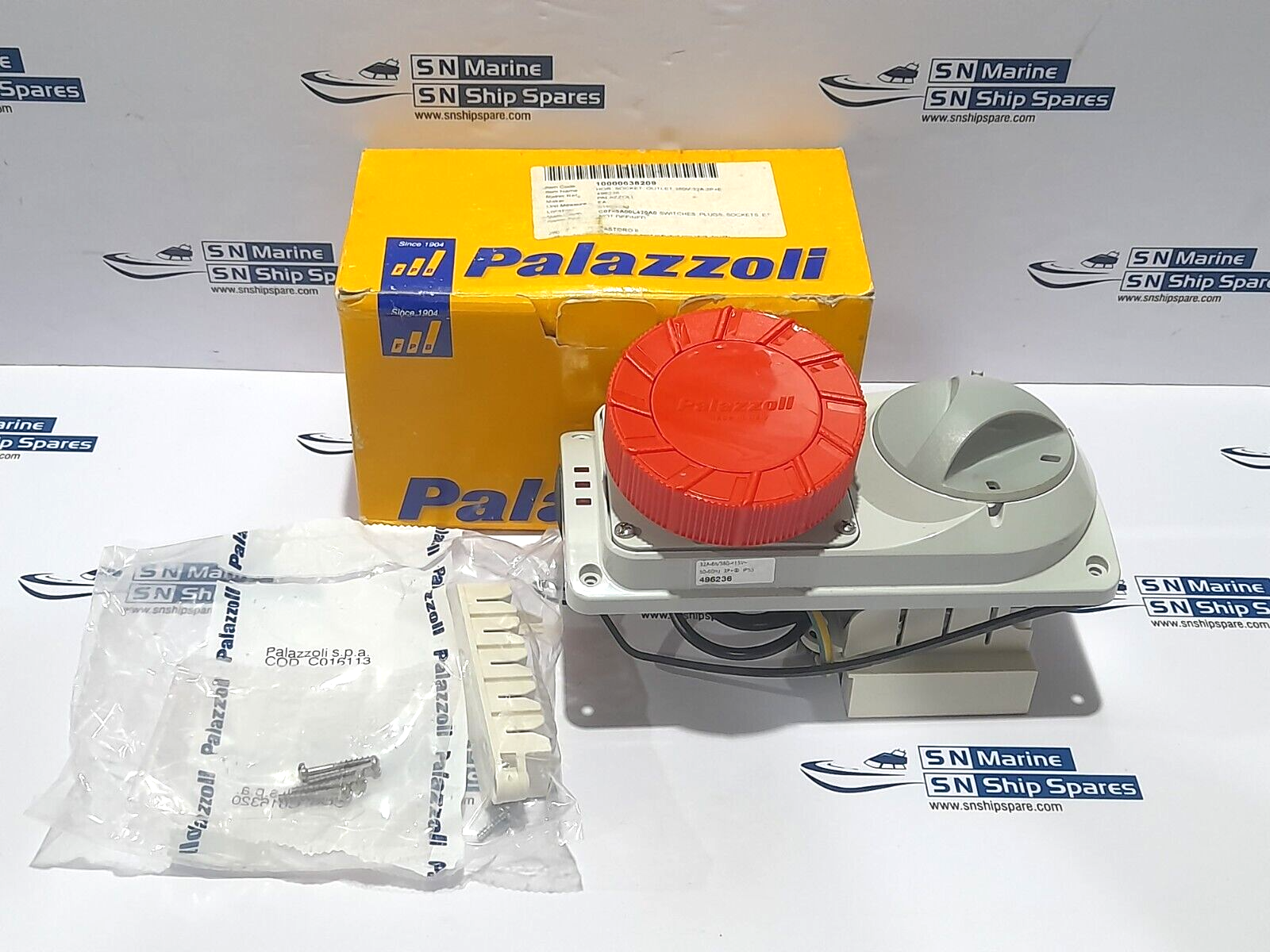 Palazzoli 496 236 PRIMA 496236 Fixed Interlocked Panel Mounting Socket ...