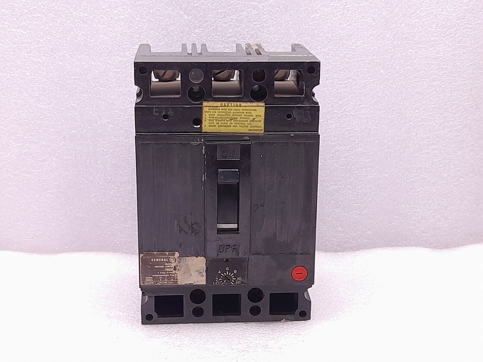 General Electric TEC36003 Mag Break Motor Circuit Protector 3A 3P 600V ...