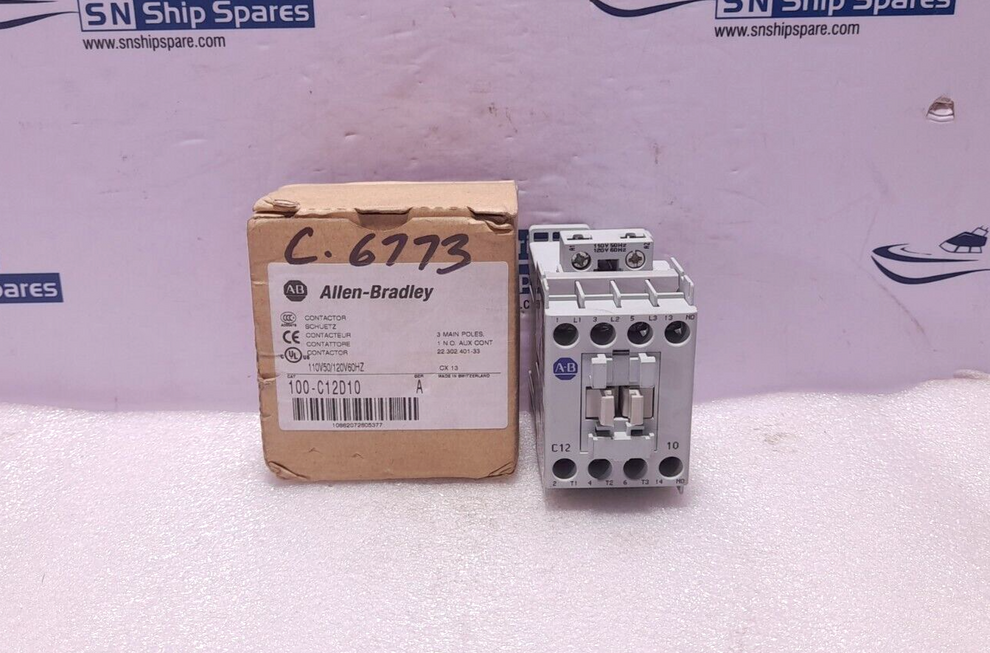 Allen Bradley 100-C12D10 Electrical Contactor IEC 12 A AMPS – S N Marine
