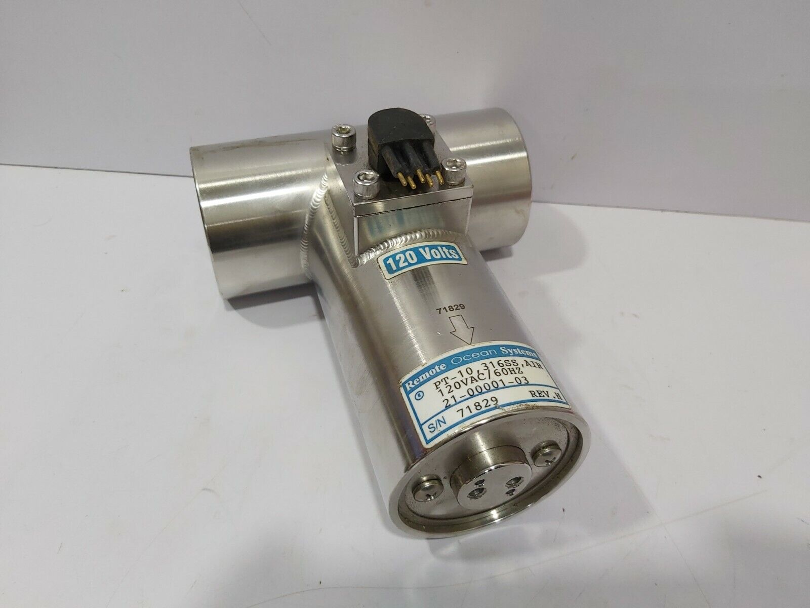 REMOTE OCEAN SYSTEMS PT-10 316SS AIR 120V PAN AND TILT 21-00001-03 REV ...