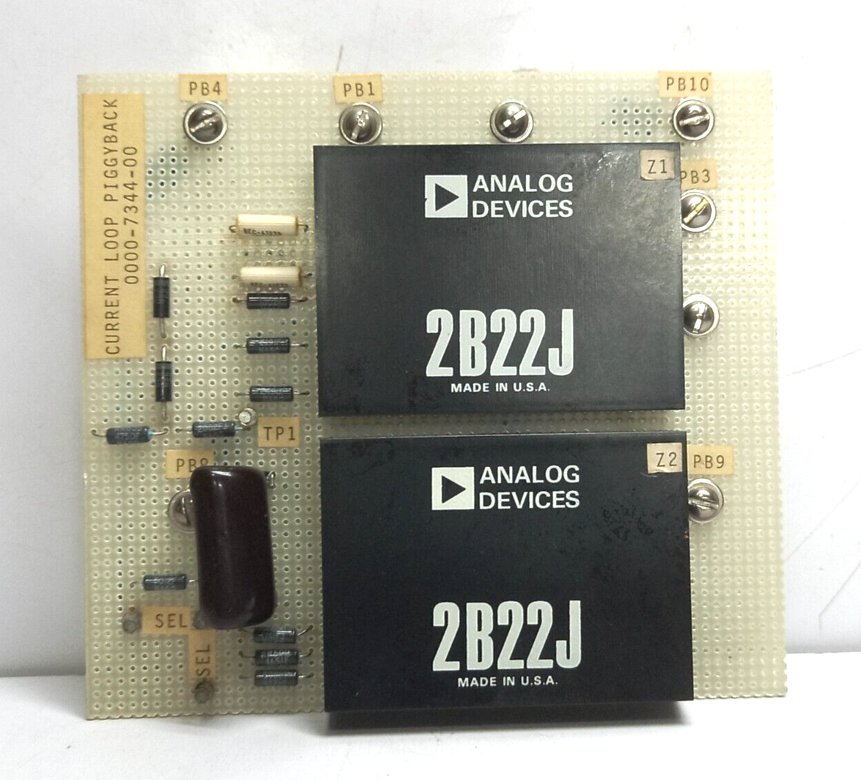 PCB 0000-7344-00 Current Loop Piggyback Out DR PCB Analog Devices 2B22 ...