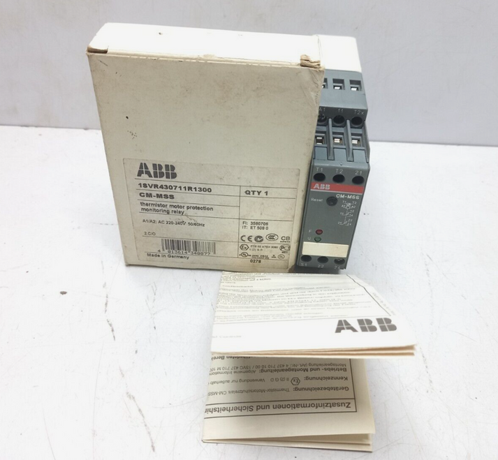 ABB CM-MSS Thermistor Motor Protection Monitoring Relay 1SVR430711R130 ...