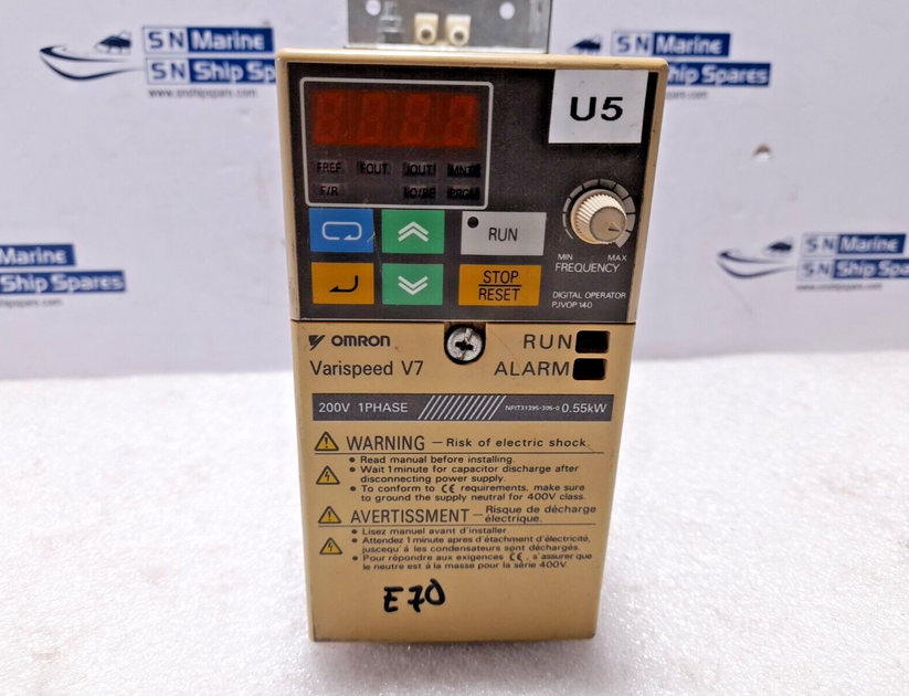 Omron CIMR-V7AZB0P4 Varispeed V7 Digital Inverter 200-240V 50/60Hz Yas ...