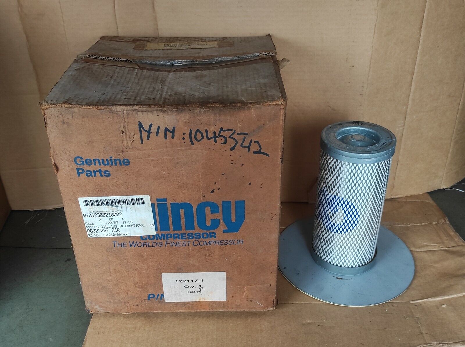 Quincy 122117-1 Air/Oil Separator Air Compressor Separator Element – S ...