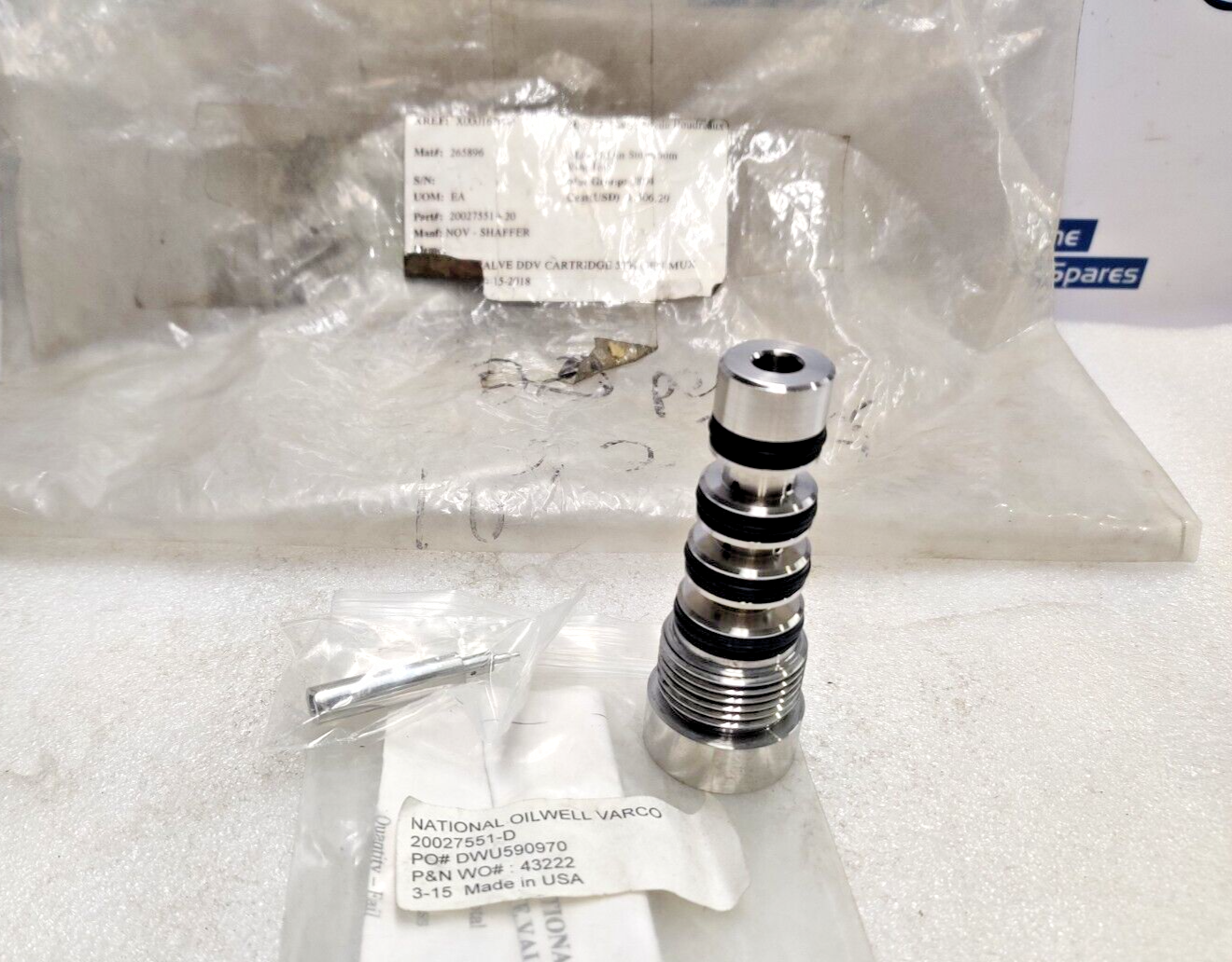 NOV 20027551-D 5Th Gen DDV Cartridge Valve Assembly – S N Marine