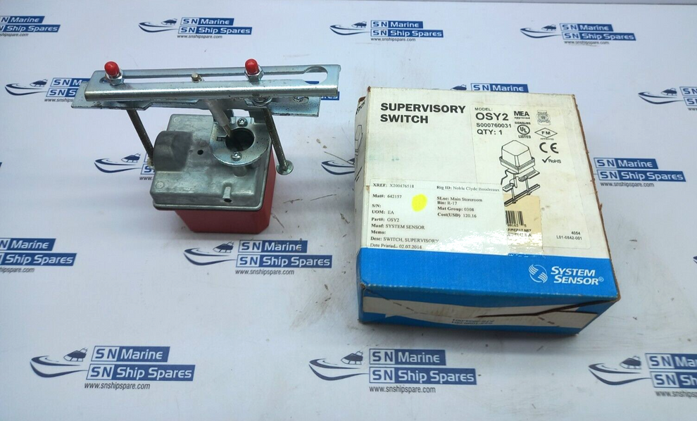 Sensor System OSY2 Supervisory Switch 125/250Vac 10.0A 24Vdc 2.5A – S N ...