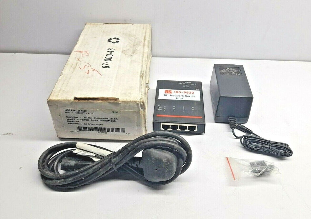 RS 185-9522 101 Network Series Hub 4-Port Ethernet Hub – S N Marine