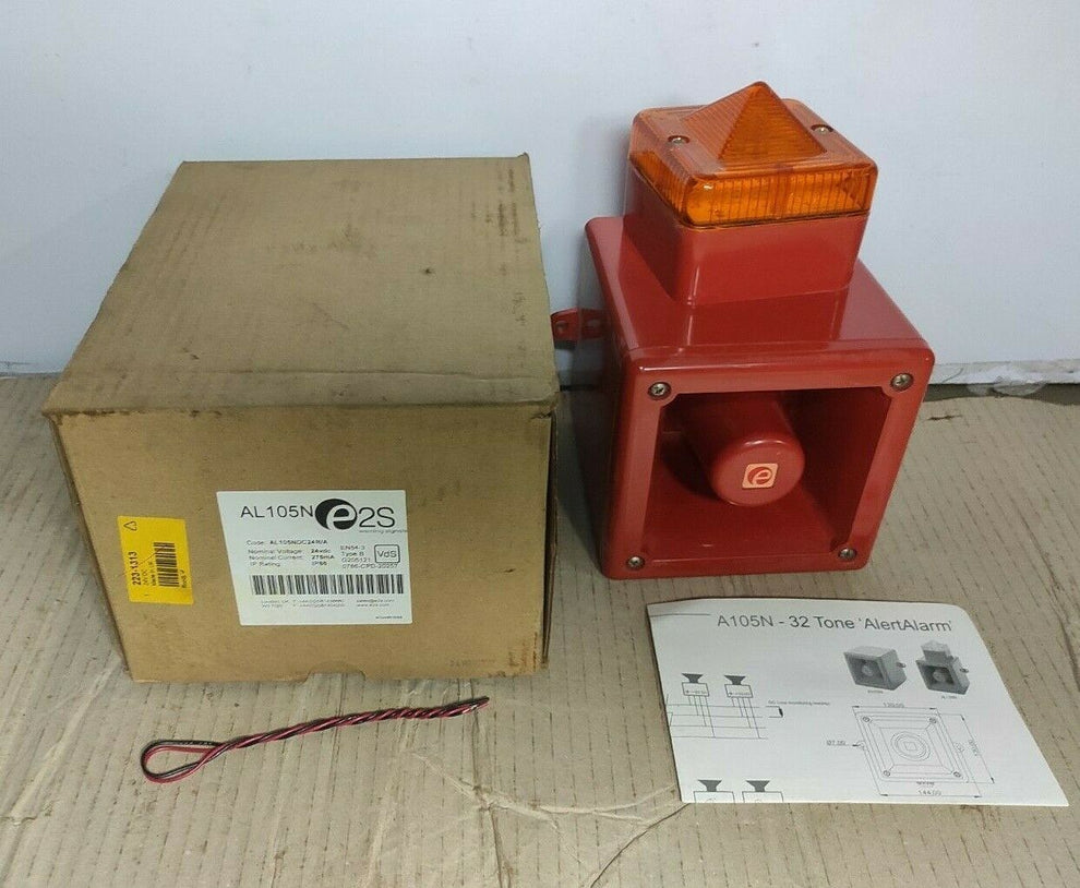 E2S AL105N Sounder Beacon AL105NDC24R/A 24VDC 275mA Type B – S N Marine