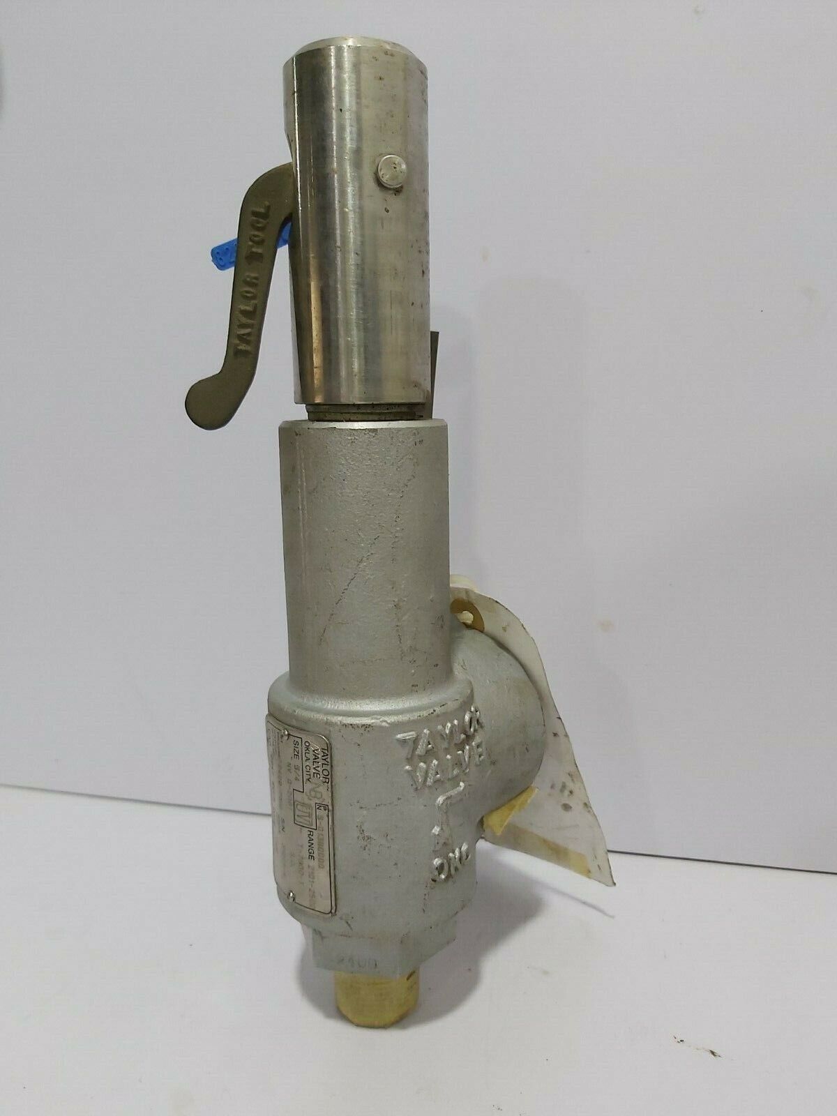 TAYLOR VALVE S-01380000 SIZE:3/4" 2400-PSIG RELIEF VALVE S01380000 – S ...