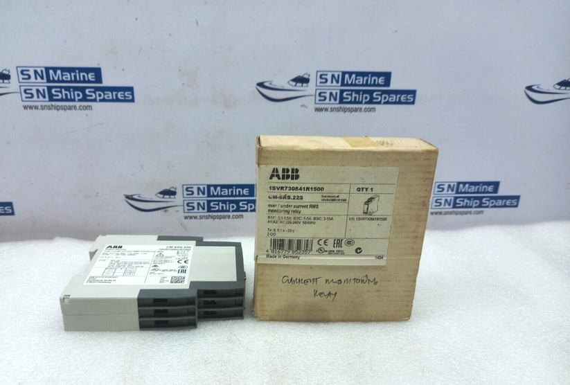 ABB 1SVR730841R1500 Over/ Under Current RMS Monitoring Relay CM-SRS.22 – S N Marine