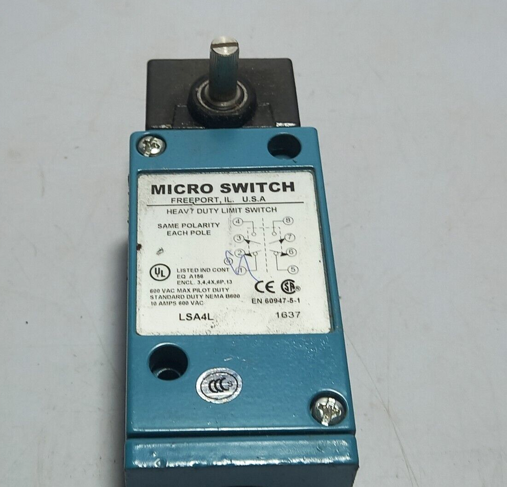 Honeywell LSA4L Micro Switch / EN 60947-5-1 /600 VAC Max Pilot Duty – S ...