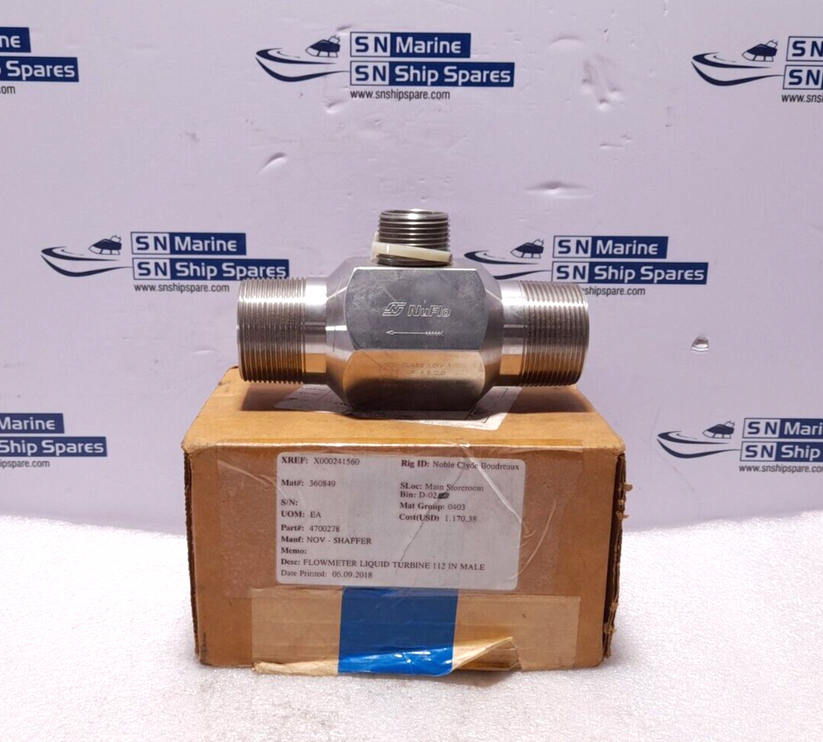 NuFlo Cameron 9A-100003536 Rev 01 NOV 4700278 Liquid Turbine Flowmeter ...