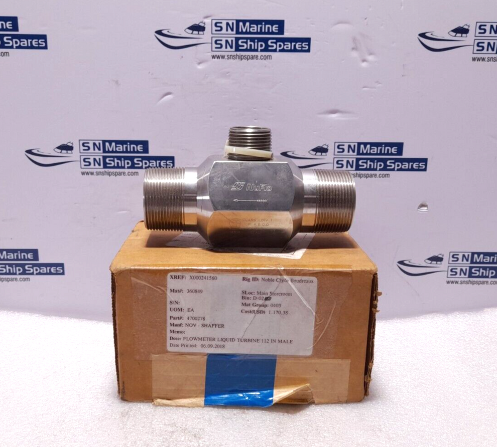 NuFlo Cameron 9A-100003536 Rev 01 NOV 4700278 Liquid Turbine Flowmeter ...