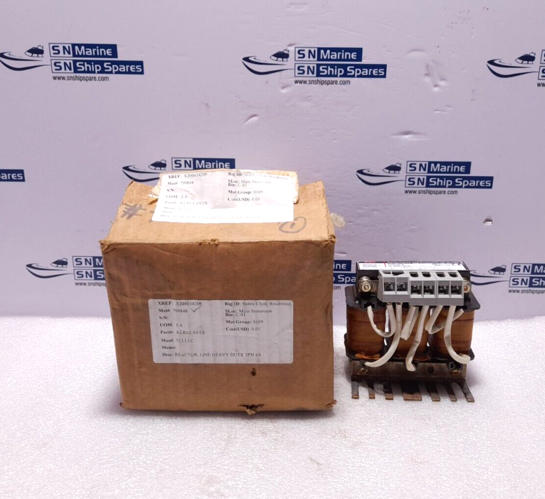 TCI Trans-Coil KLRUL Line Reactor KLRUL4ATB 3PH 50/60Hz 600V Max 4A 4A ...