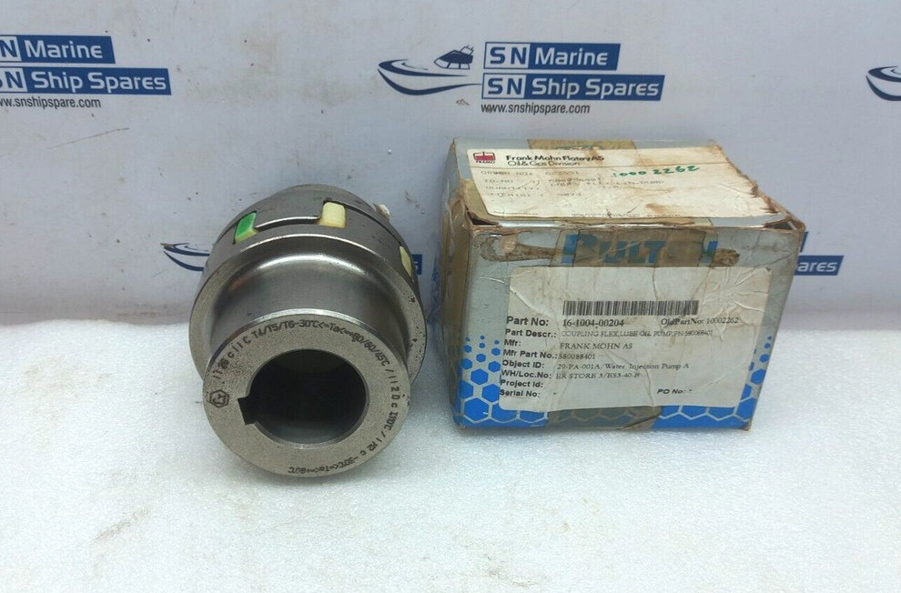 Frank Mohan 580088401 Lube Oil Pump Flex Coupling 16-1004-00204 – S N ...