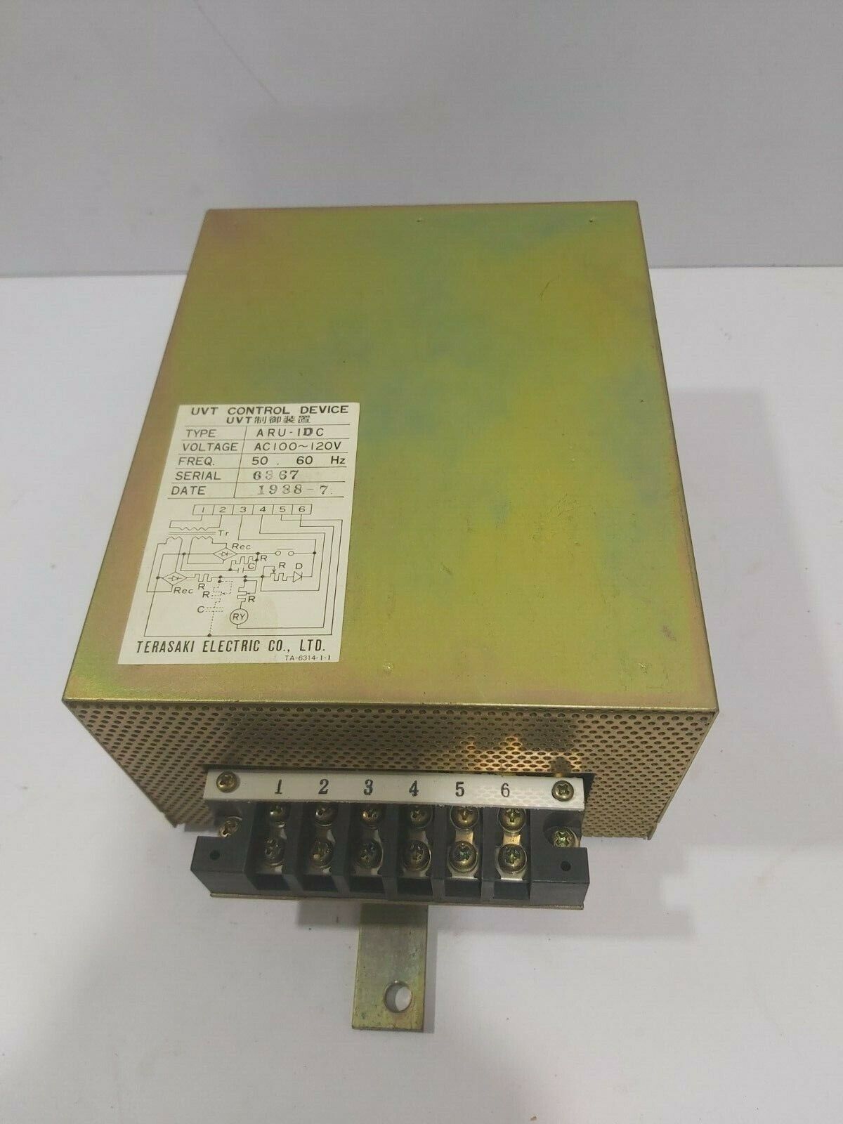 TERASAKI UVT CONTROL DEVICE ARU-IDC AC100-120V ARU-1DC – S N Marine