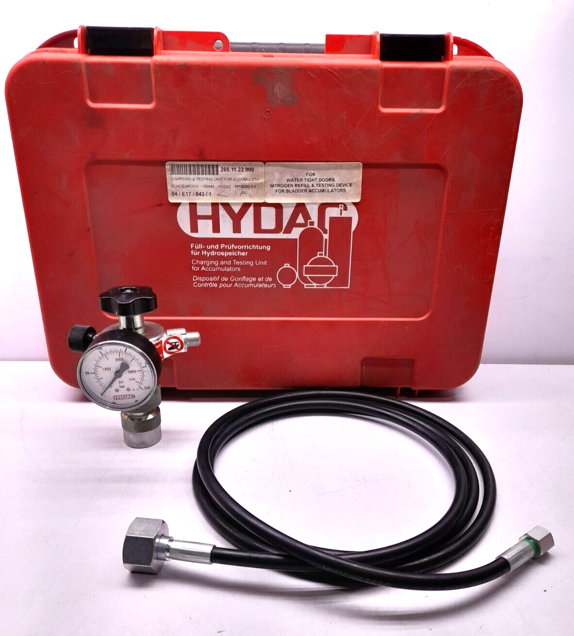 Hydac FP-S250-2.5 Charging And Testing Unit For Accumulators - Incompl ...