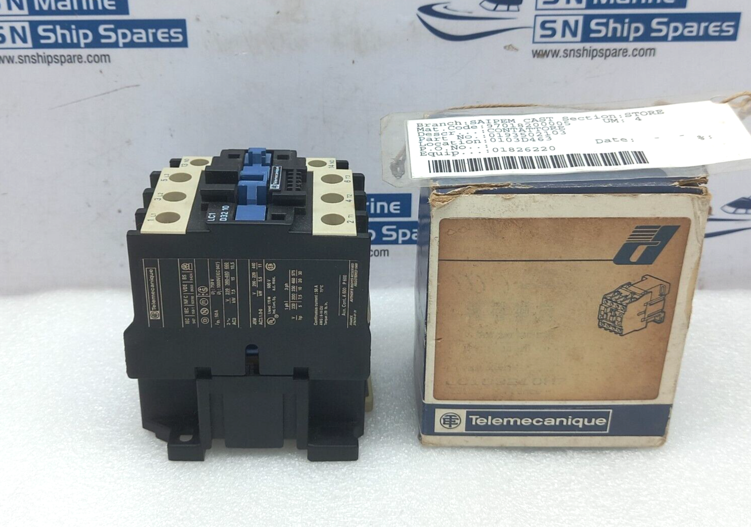 Telemecanique LC1D32 10 Contactor 220V 50/60Hz – S N Marine