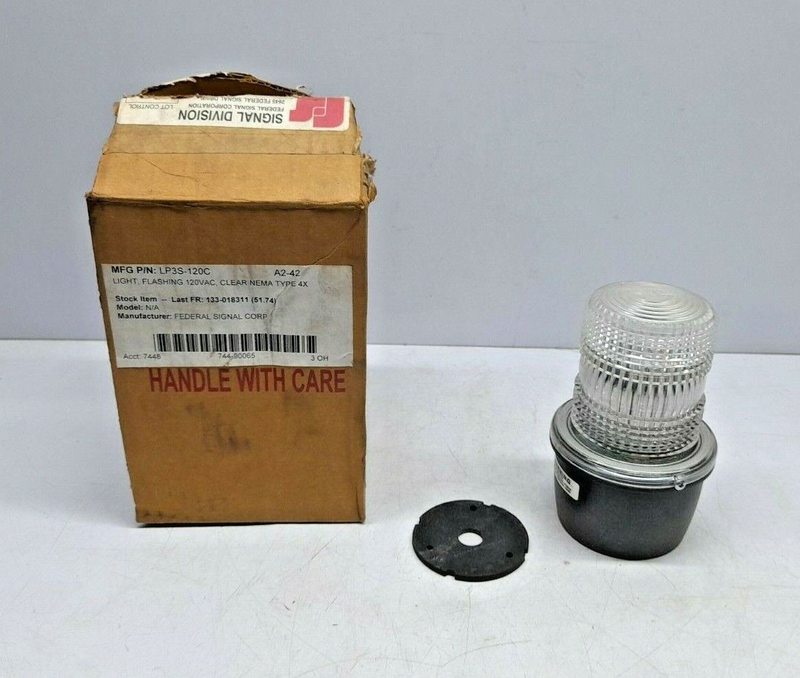 Federal Signal LP3 Stream Line LP3S 120VAC 50/60Hz 0.10A Ser A LP3S-12 ...