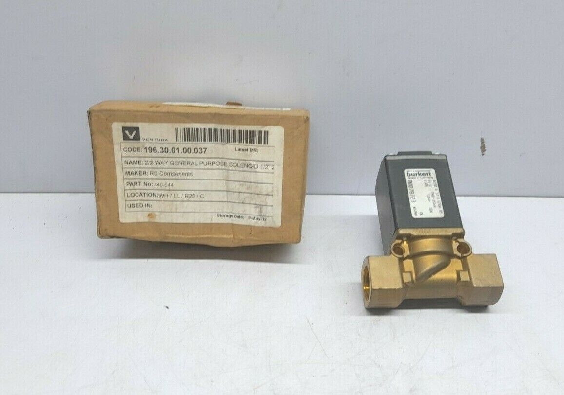 Burkert 00078723 Solenoid Valve RS 440-644 2/2 Way General Purpose Sol ...