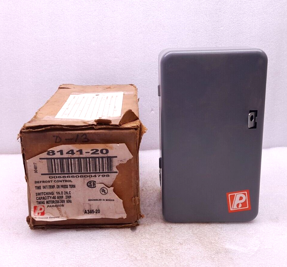 Paragon 8141-20 Defrost Control Timing Motor 40A 2HP 208-240V 60Hz A-3 ...