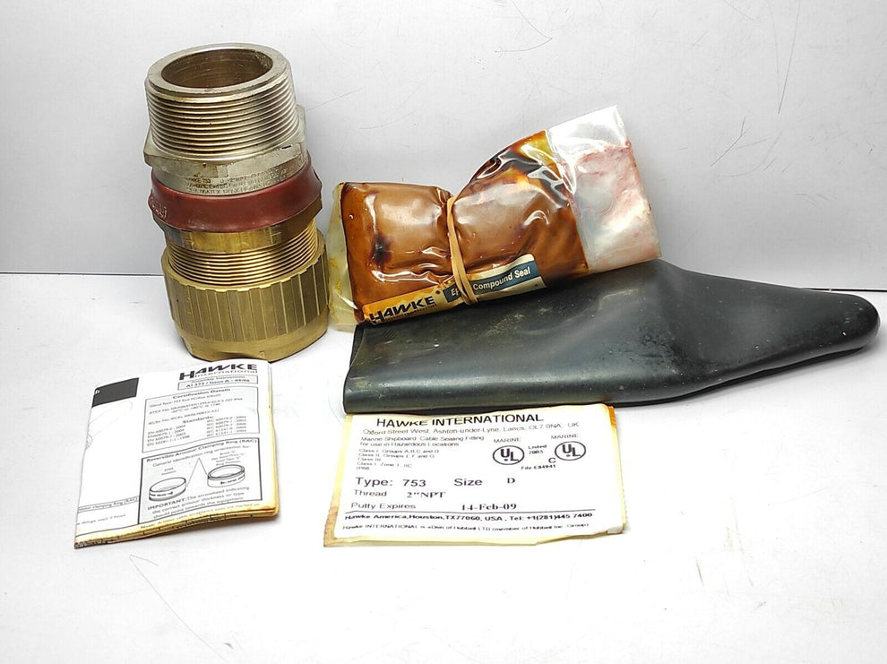 Hawke Type 753 Size D 2” NPT Cable Gland Cable Sealing Fitting Varco 8 ...