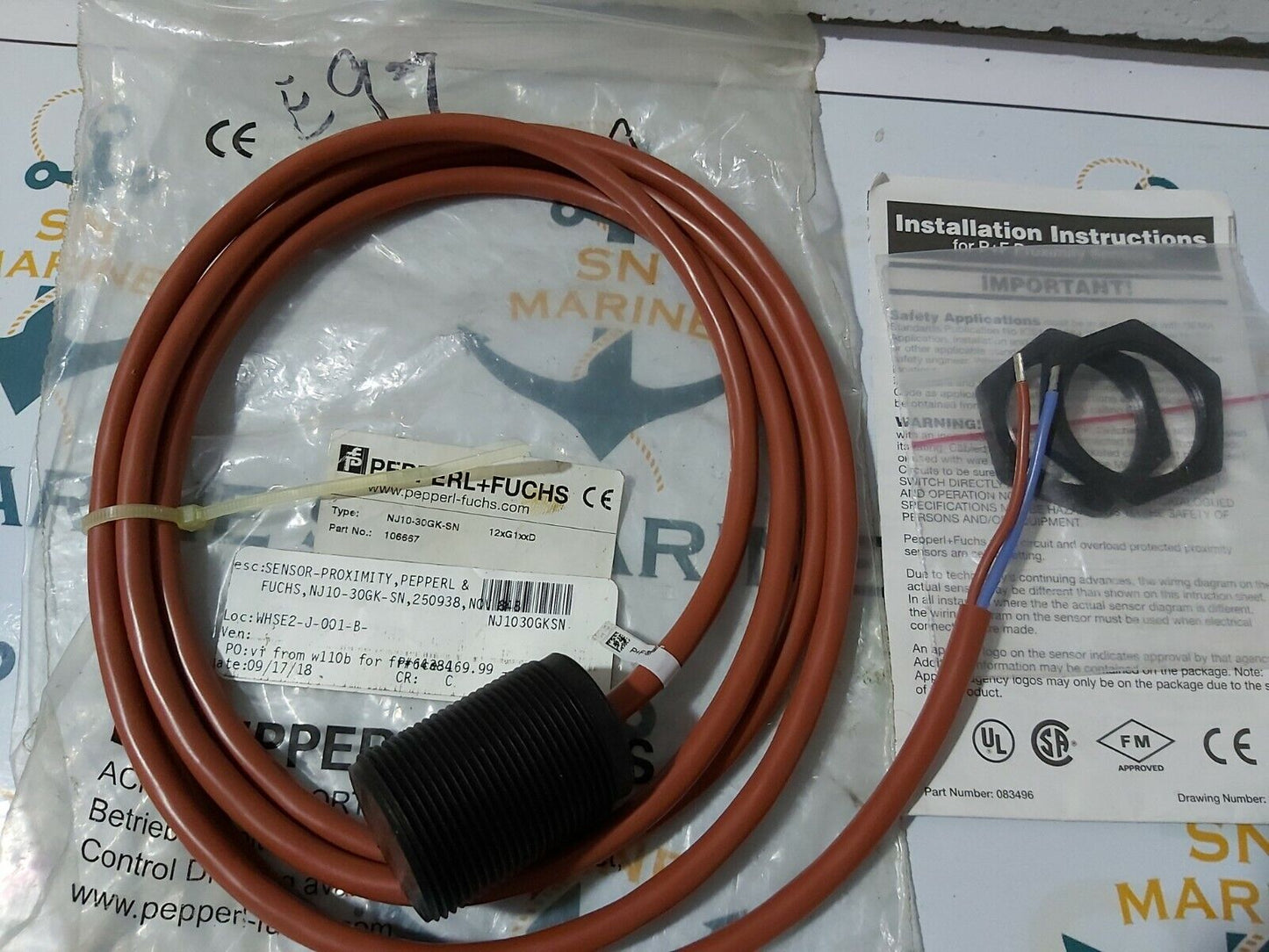 PEPPERL + FUCHS NJ10-30GK-SN PROXIMITY SENSOR – S N Marine